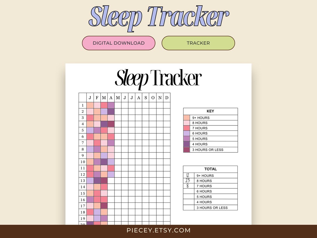 Sleep Tracker Printable Sleep Frequency Tracker Sleep Log Tracker for ...