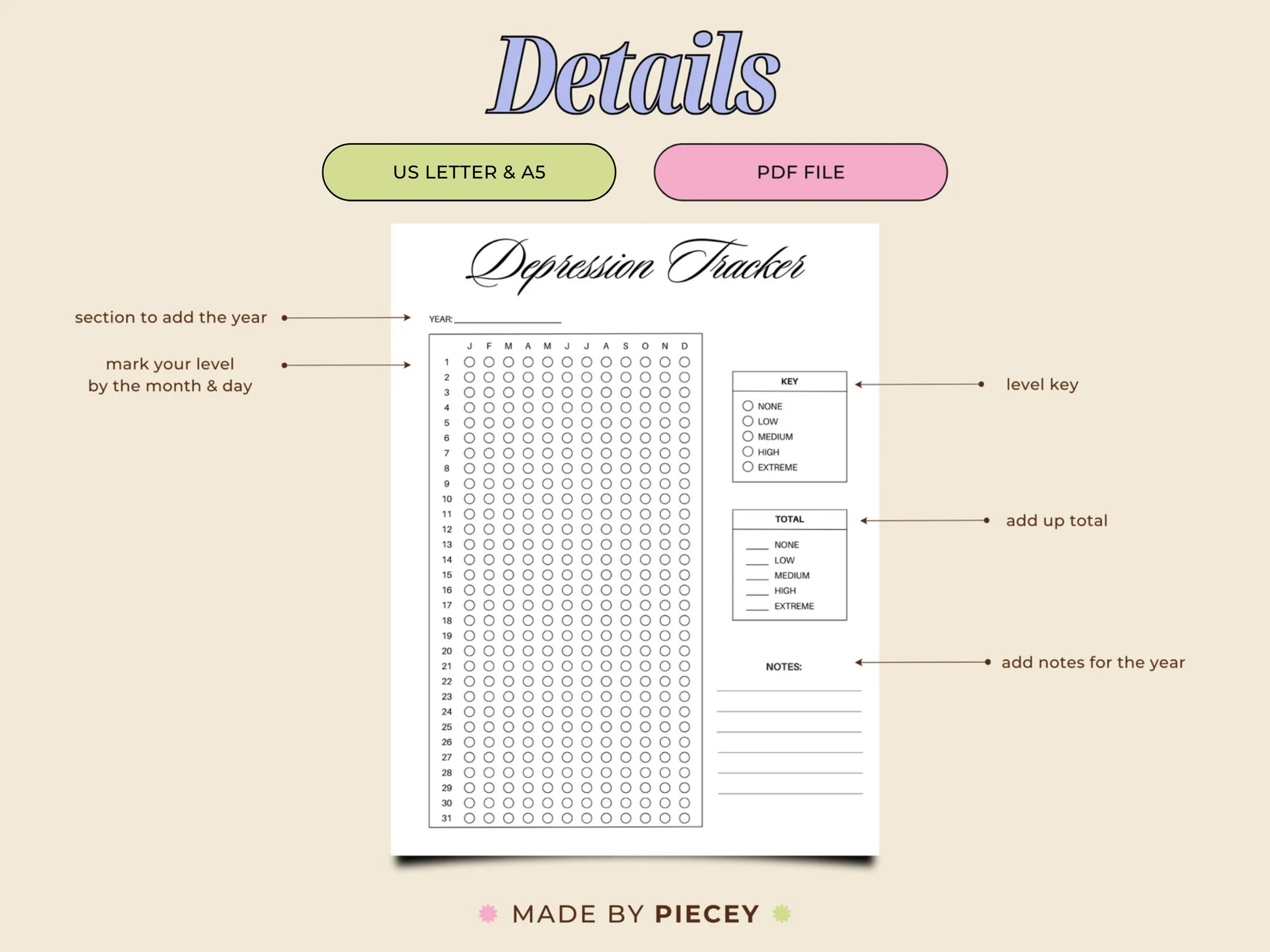 Depression Log Tracker Printable Depression Worksheet Depression ...