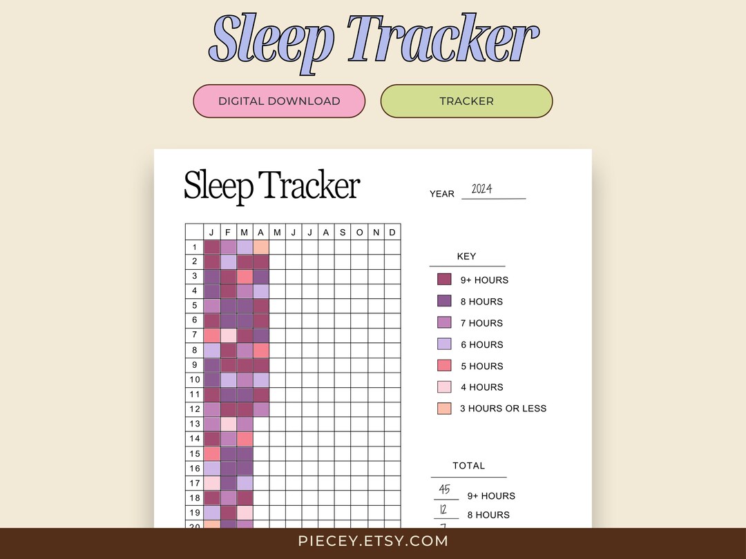 Sleep Tracker Printable Sleep Frequency Tracker Sleep Log Tracker for ...