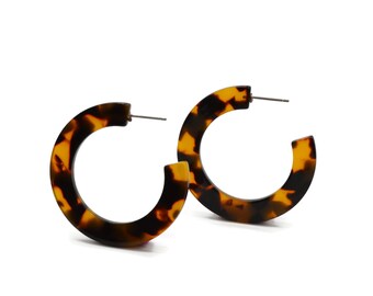 Plastic hoop earrings | Etsy