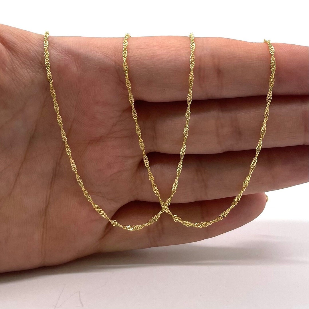 40cm 14K Gold Over Sterling Vermeil Rope Chain Petite 1.3mm - Etsy