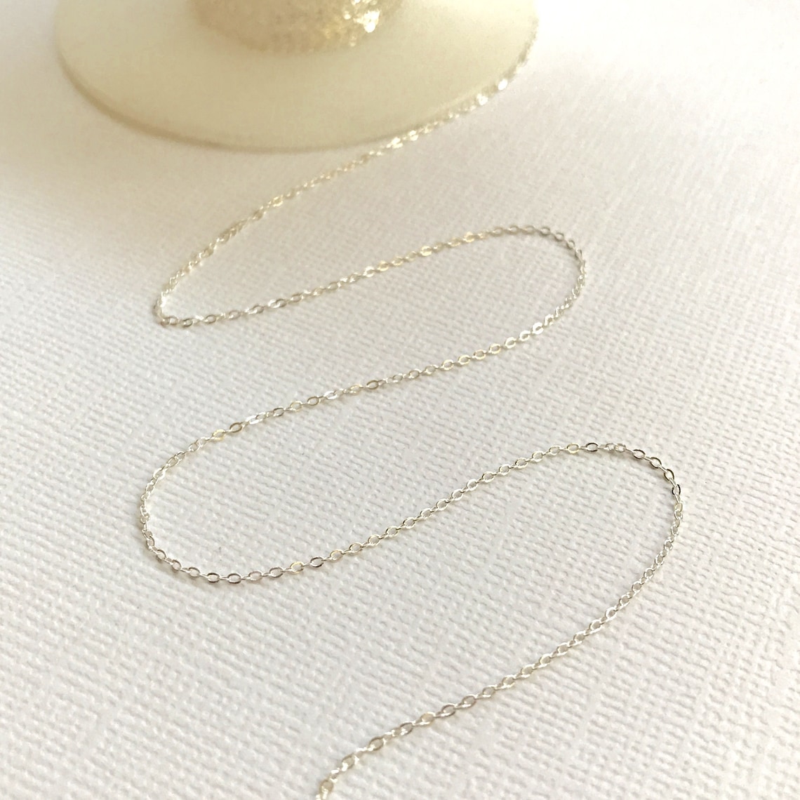 1.1mm Sterling Silver Flat Cable Chain 20 FEET Shiny - Etsy