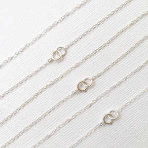 Sterling Silver 30 Finished Flat Cable Chain Necklace, 1.3mm, 1pc ...