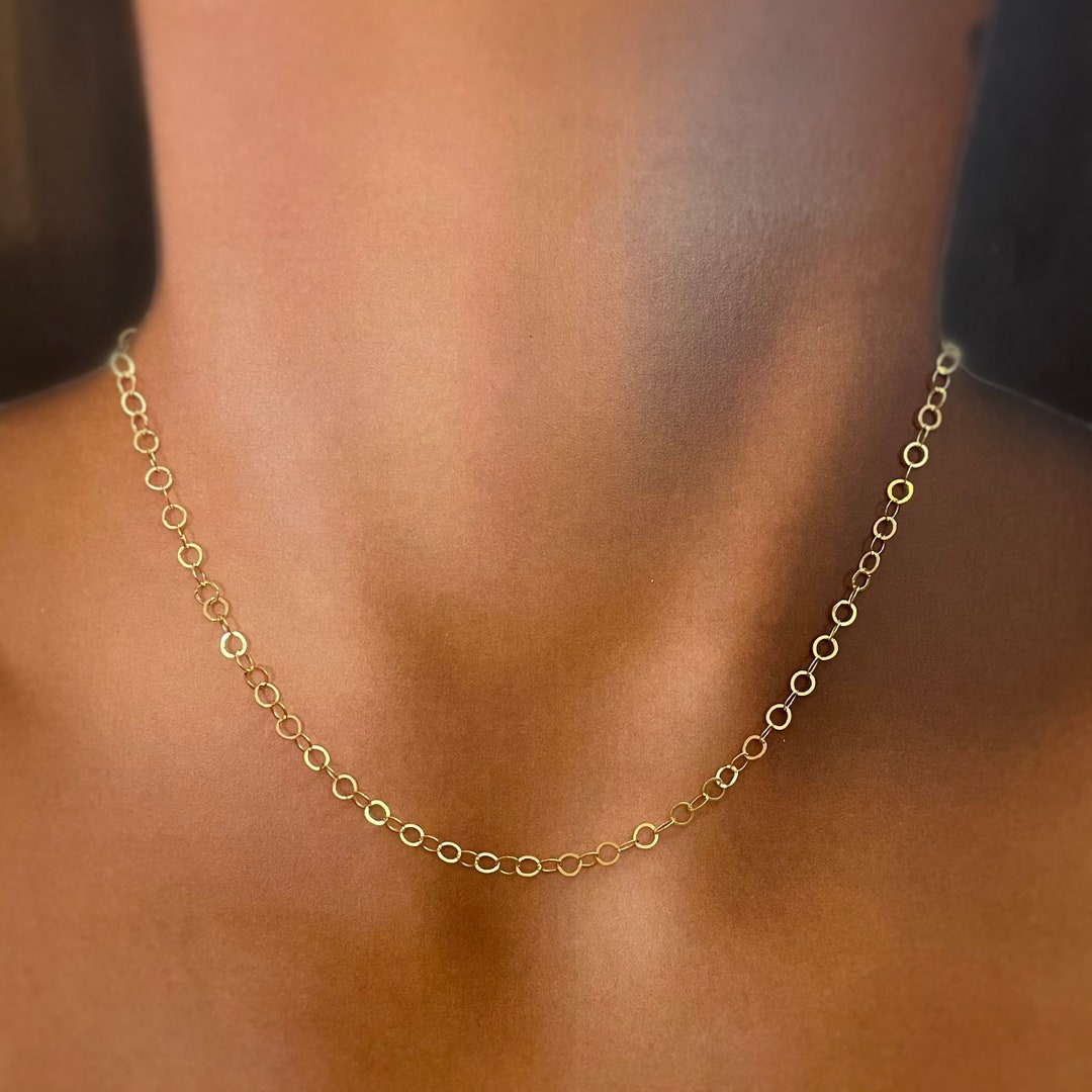 14K Gold Filled Sparkling Chain Necklace by Cali Findings, Lightweight ...
