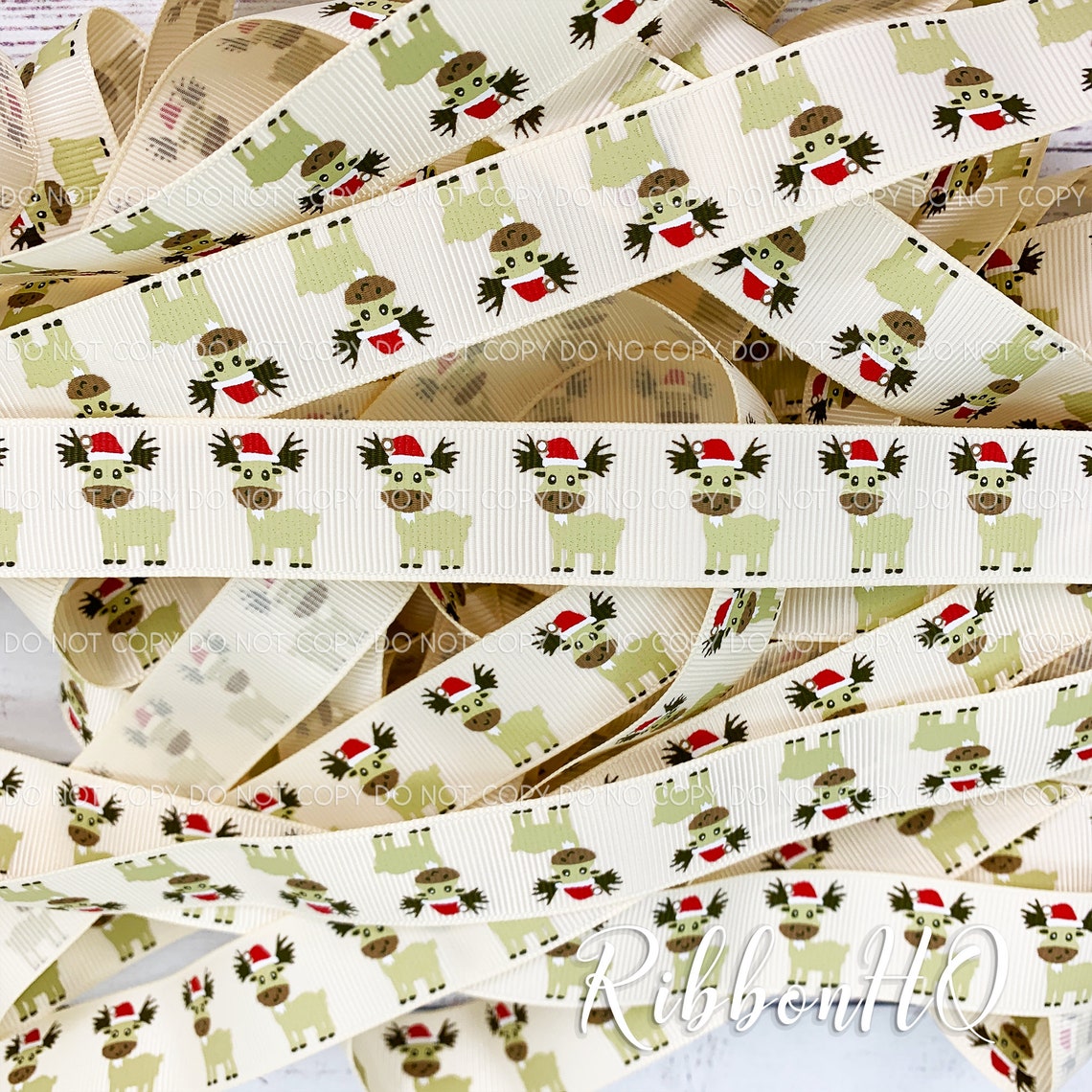 Christmas Moose 7/8 Grosgrain Ribbon Animals - Etsy