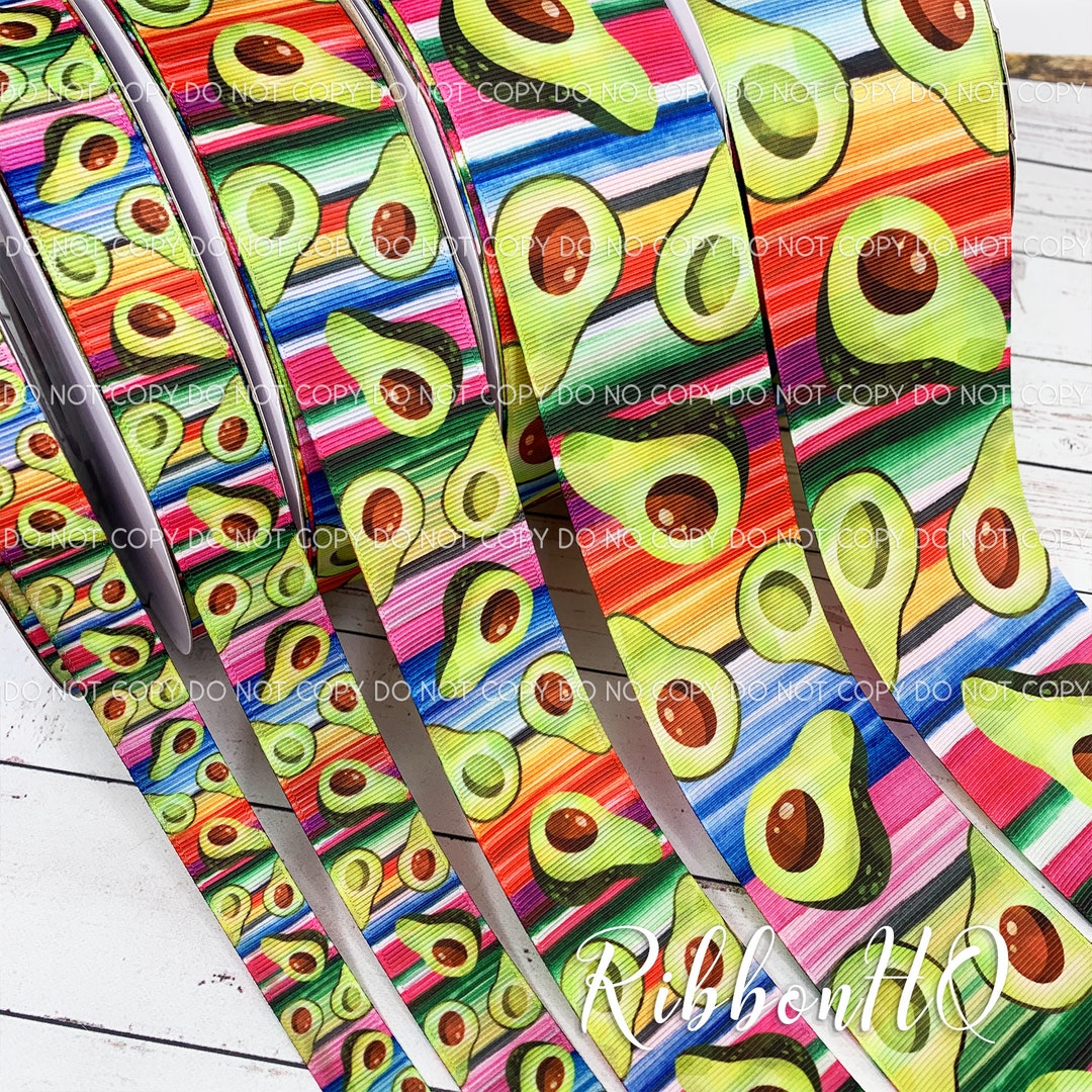 Avocado Serape Inspired Heat Transfer-grosgrain Ribbon-mexican- Spanish ...