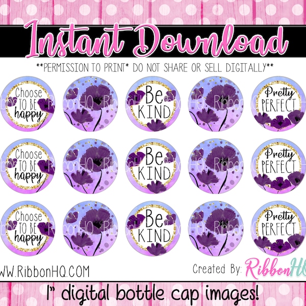 Purple Bottle Caps - Etsy