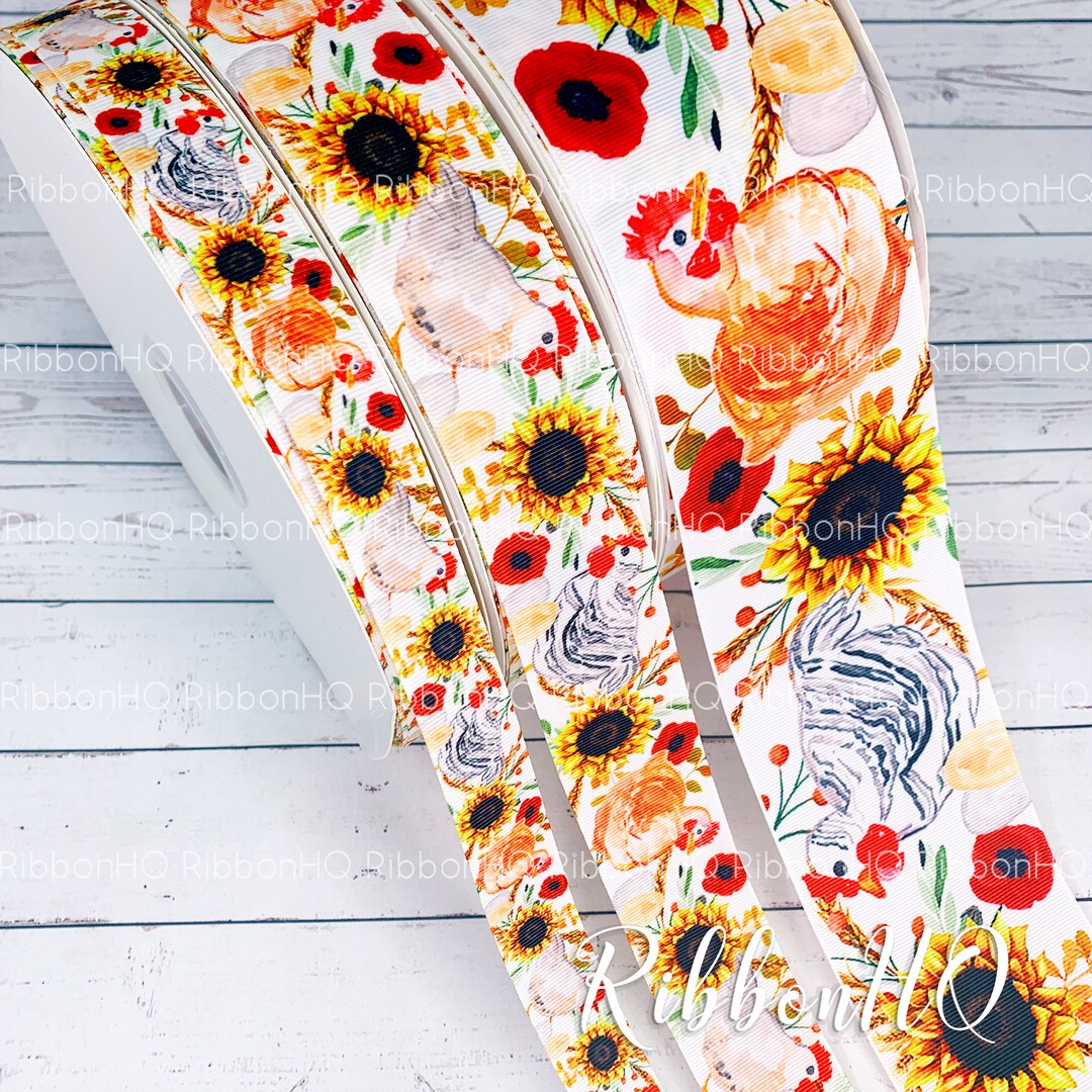 Chicken Ribbon- Hens With Sunflowers - Farm Animal Crafts - Poppies ...