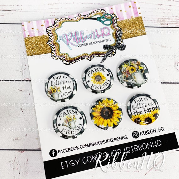 1 Fall Themed Flat Back Buttons-buffalo Plaid-buttons - Etsy