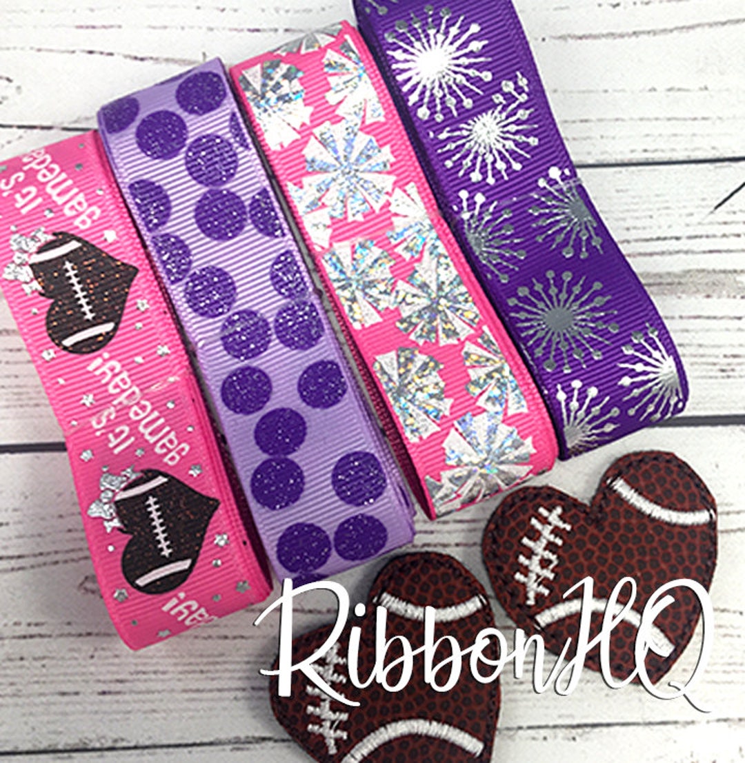 Hair Bow Kit, Football Supply Kit, Football, Sports, Ribbon, Gameday ...