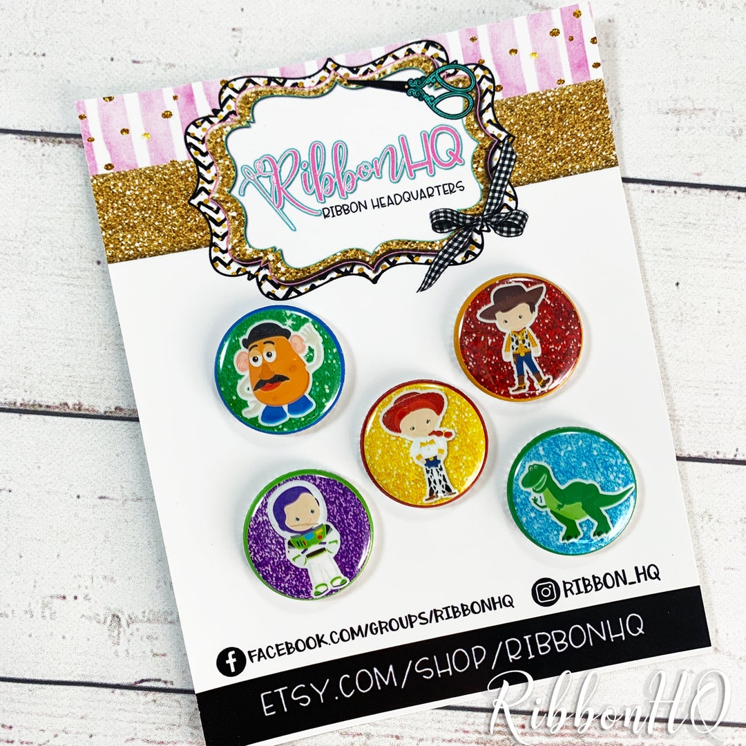 1" Toys Themed Flat Back Buttons- Buttons- Centers- Embellishments ...