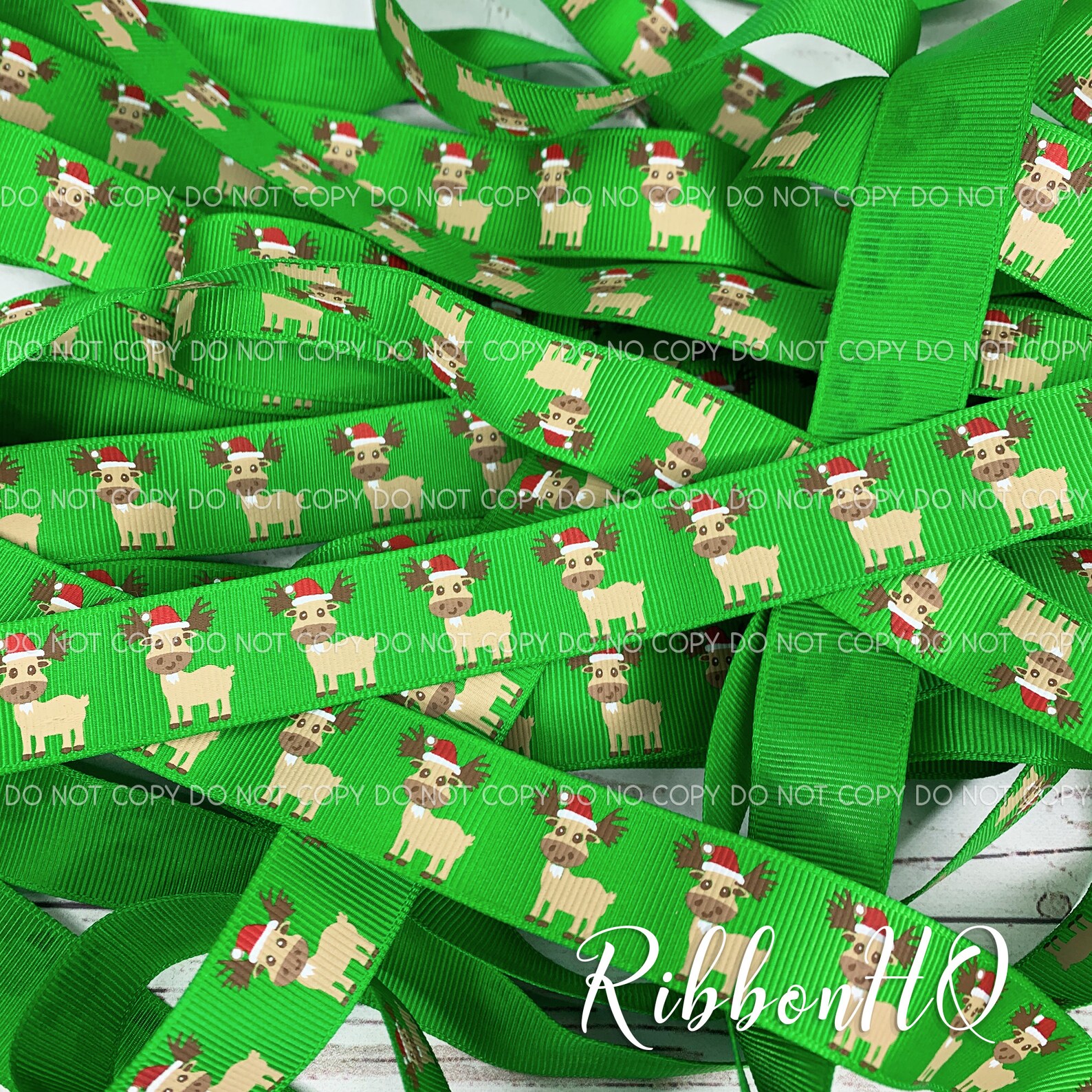 Christmas Moose 7/8 Grosgrain Ribbon Animals - Etsy