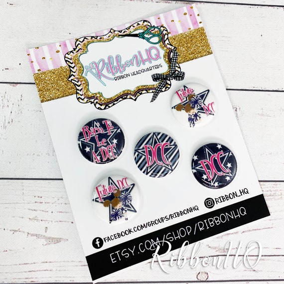 1 Cheerleader Themed Flat Back Buttons Centers | Etsy