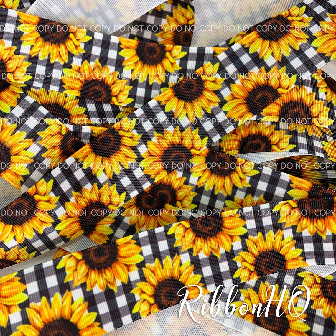 Sunflowers on Buffalo Plaid Heat Transfer-farm Summer - Etsy