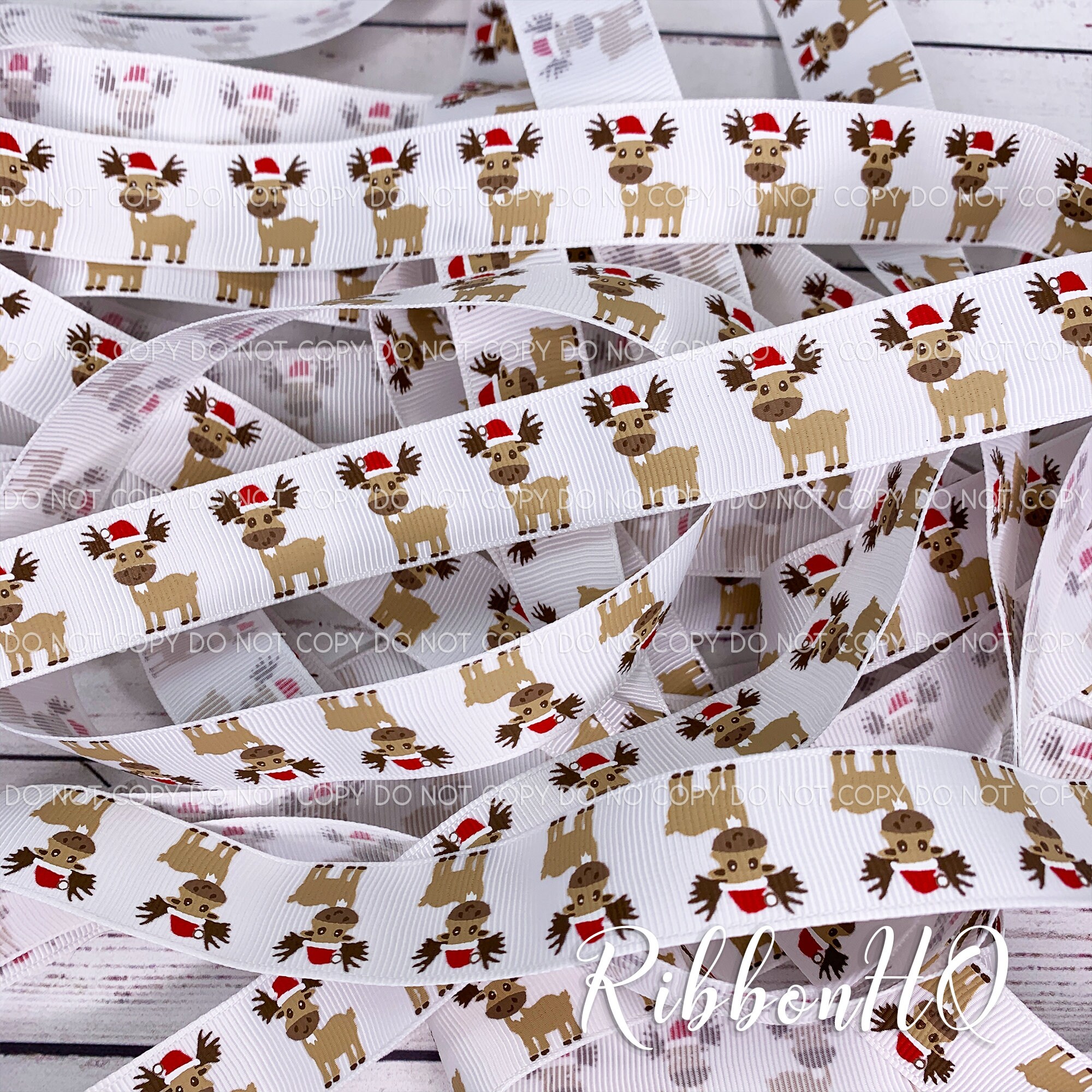 Christmas Moose 7/8 Grosgrain Ribbon Animals - Etsy