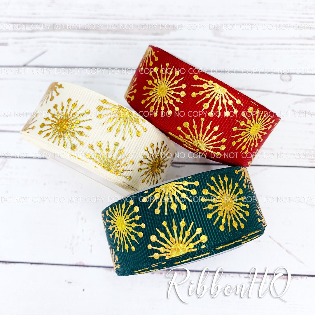 Bursts - 7/8" Grosgrain Ribbon - U.S. Designer Ribbon - Ribbonhq ...