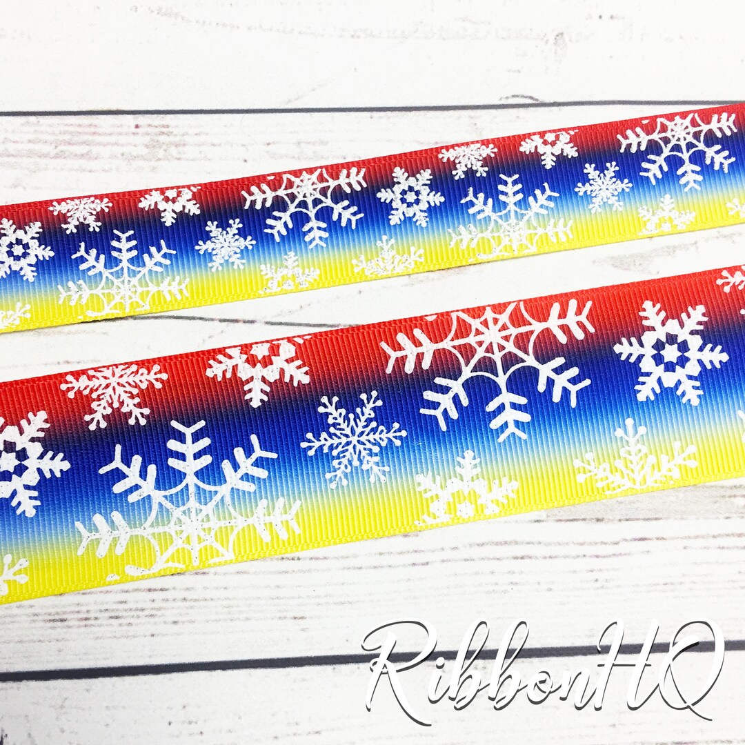 Princess Inspired Snow Flakes- Snow Flake Ribbon-grosgrain Ribbon ...