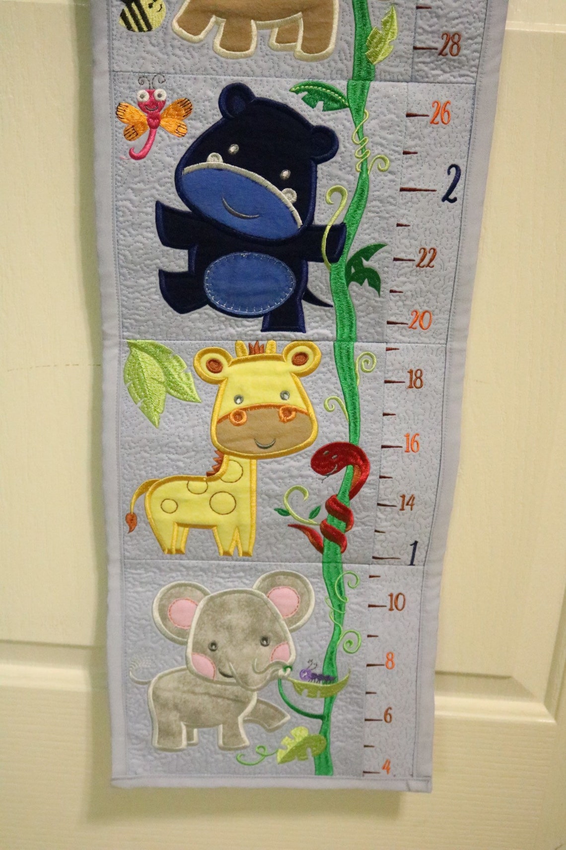 Heirloom embroidery fabric growth chart | Etsy