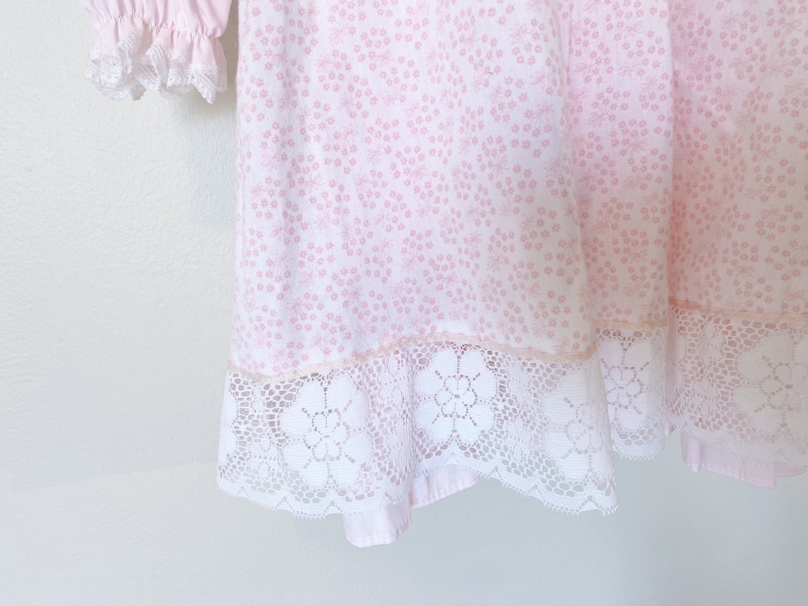 Vintage Girls Pink Pinafore and Dress Set - Etsy