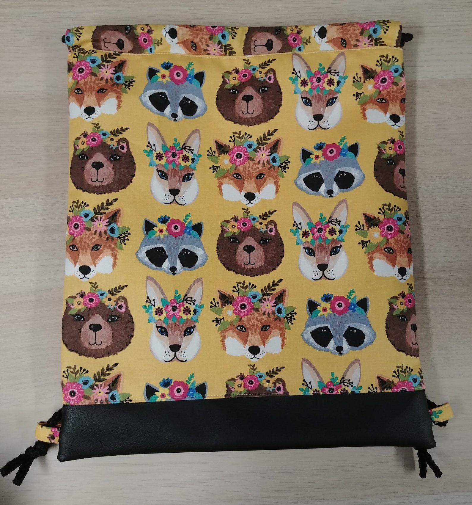 Woodland Drawstring Bag Handmade Drawstring Bag Drawstring | Etsy