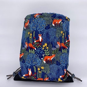 Fox Drawstring Bag Handmade Drawstring Bag Drawstring Backpack on the ...