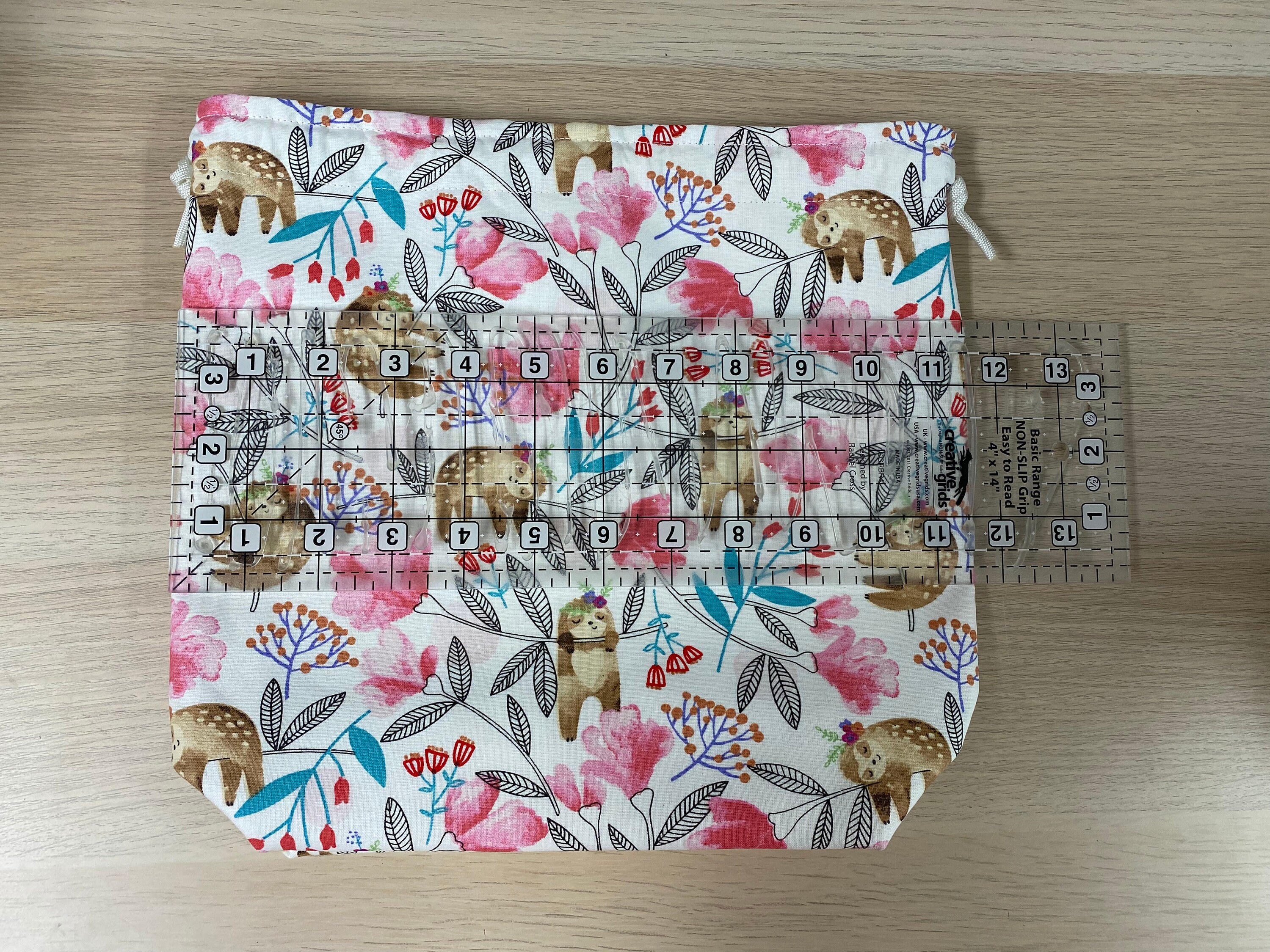 Sloth Project Bag Handmade Drawstring Bag Knitting Bag - Etsy Nederland