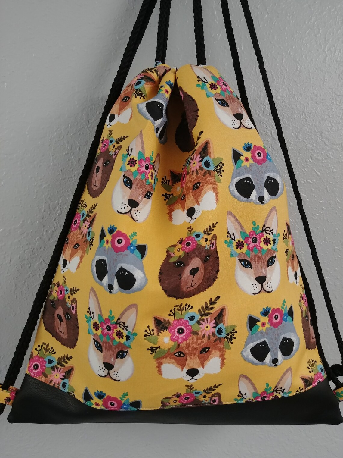 Woodland Drawstring Bag Handmade Drawstring Bag Drawstring | Etsy