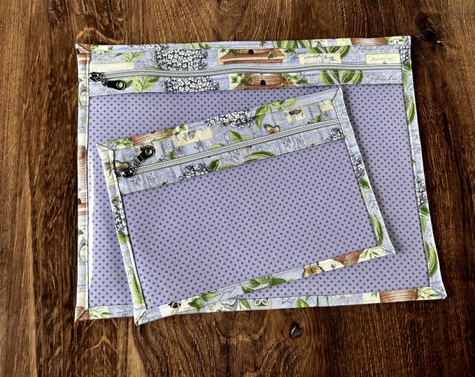 Vinyl Cross Stitch Project Bag Embroidery Bag Project Bag Knitting ...