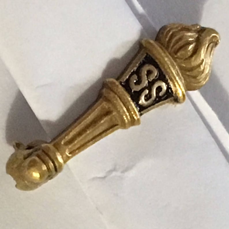 Vintage Honor Society Torch Pin - Etsy