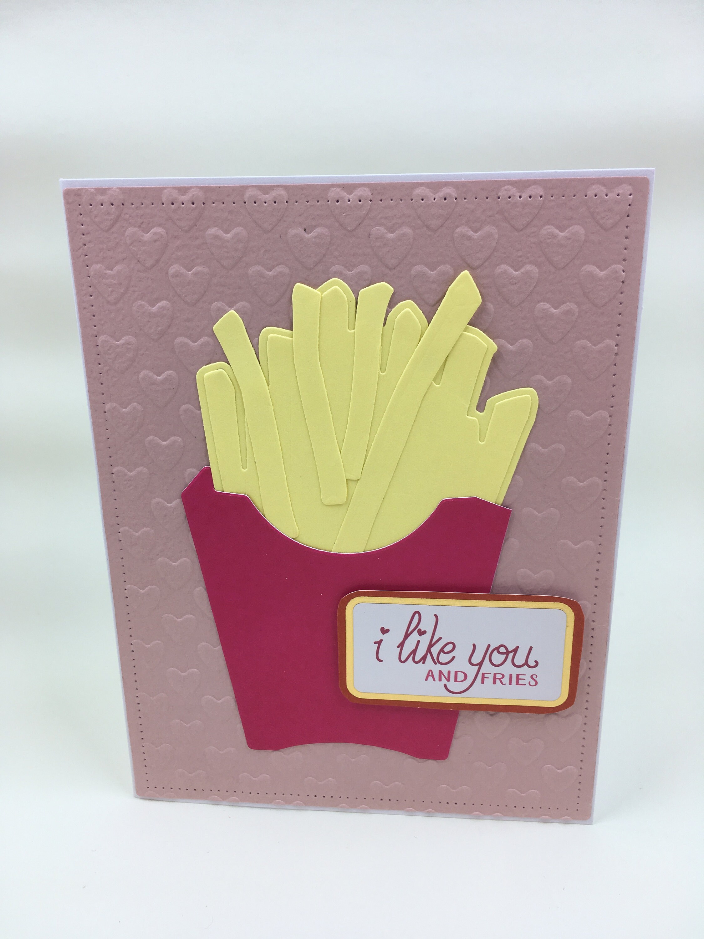 Fries Card, French Fries Card, Anniversary Card, Love Card, Love Fries ...