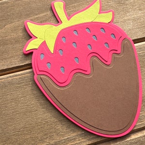 Strawberry Shaped Card, Strawberry Card, Summer Fruit Card, Strawberry ...