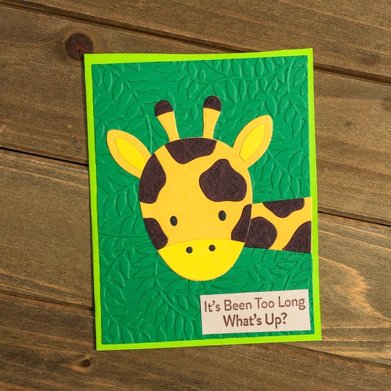 Giraffe Card Catch up Card Thinking of You Card Friendship | Etsy