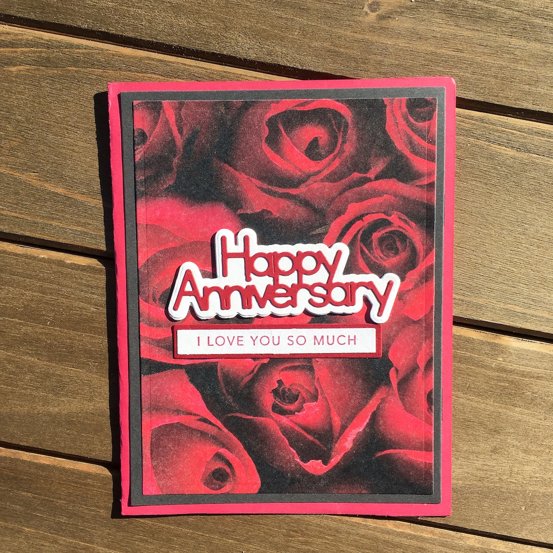 Roses Anniversary Card, Anniversary Card, First Anniversary Card ...