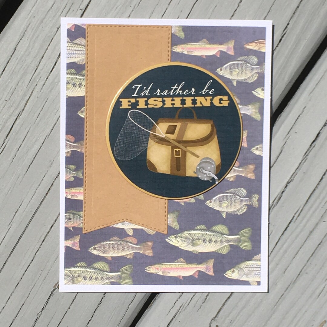 Fishing Card, Father's Day Card, Dad Birthday Card, Grandpa Card ...
