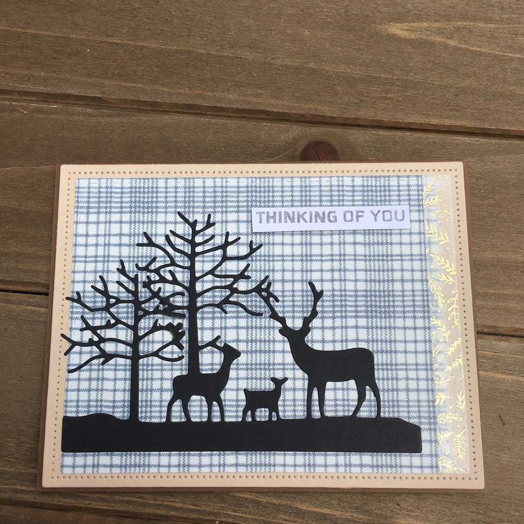 Deer Card, Masculine Card, Hunting Card, Thinking of You Card, Miss You ...