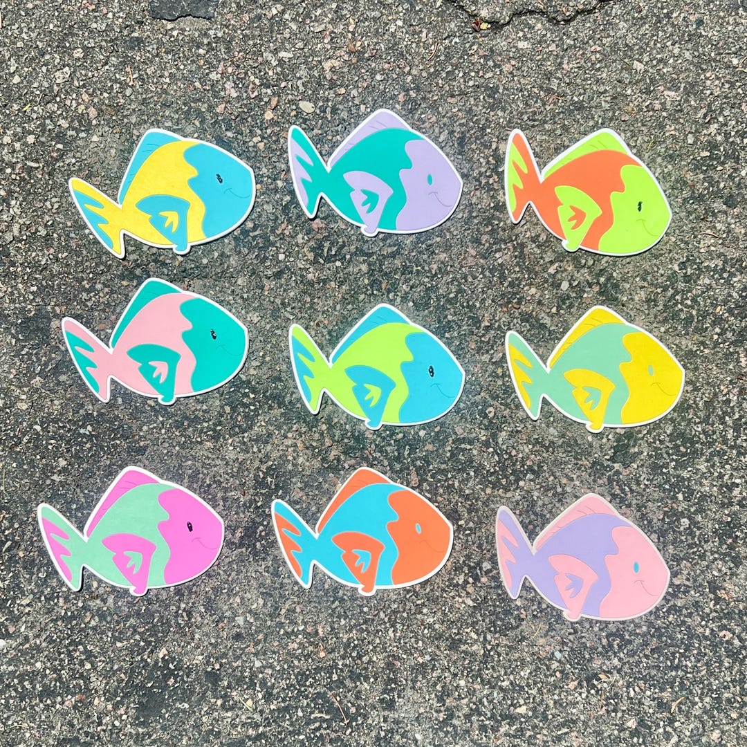Tropical Fish Card, Fish Shaped Card, Fisherman Card, Tropical Card ...