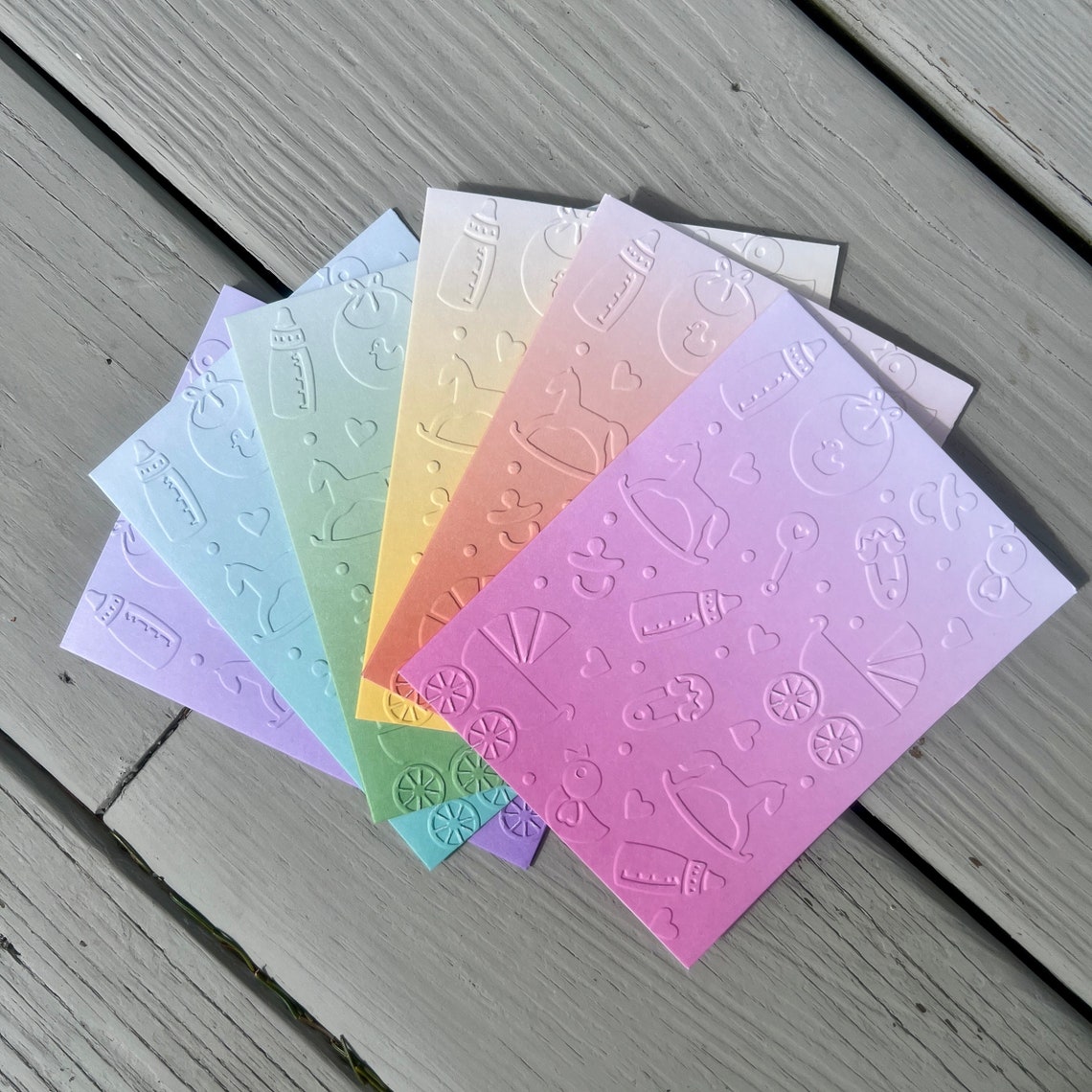 Baby Card Bulk Set, 6 Pack Baby Cards, Blank Baby Shower Cards, Blank ...