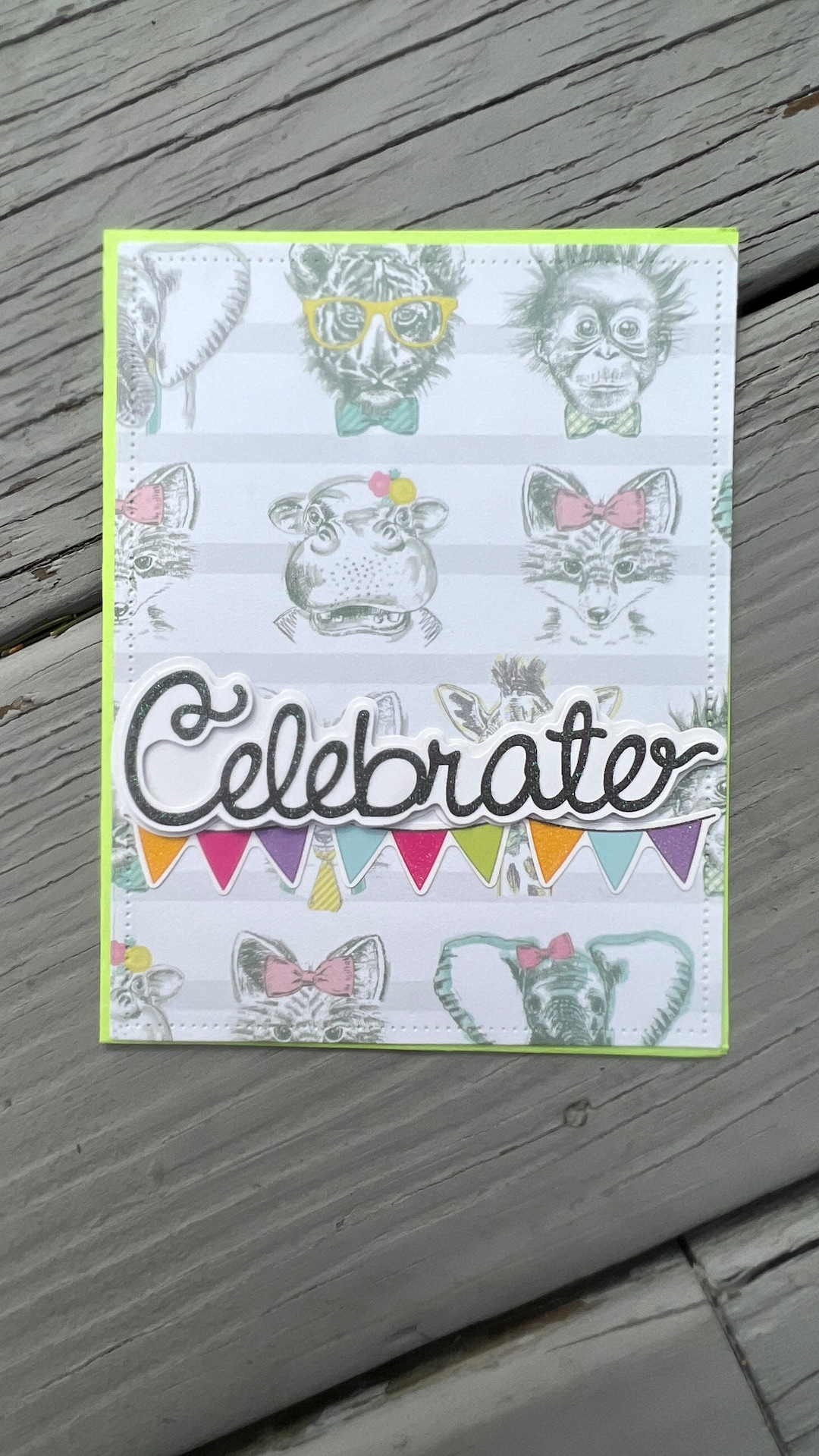 Zoo Birthday Card, Go Wild Birthday Card, Party Animals Birthday Card ...