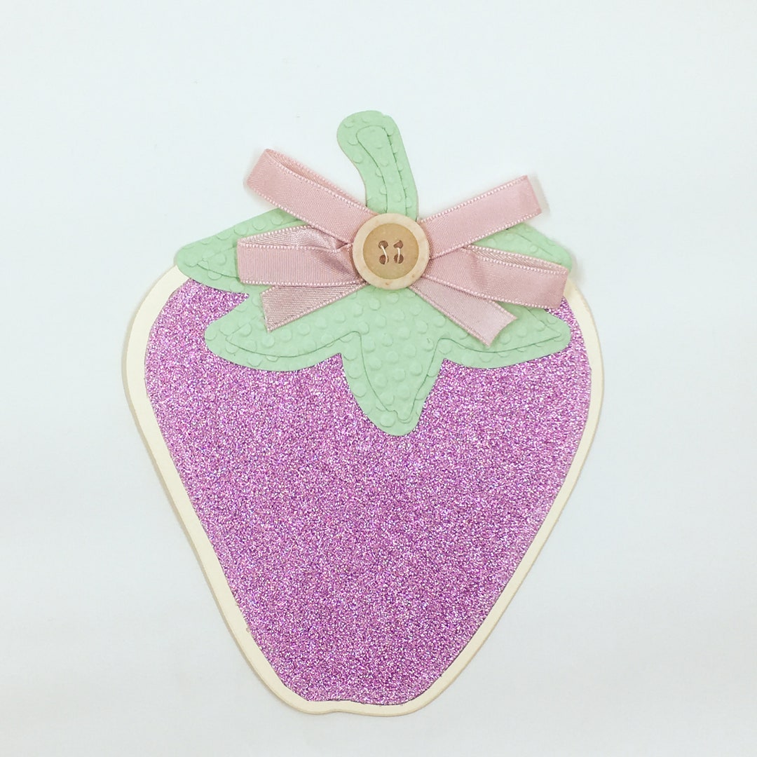 Strawberry Shaped Card, Strawberry Card, Summer Fruit Card, Strawberry ...