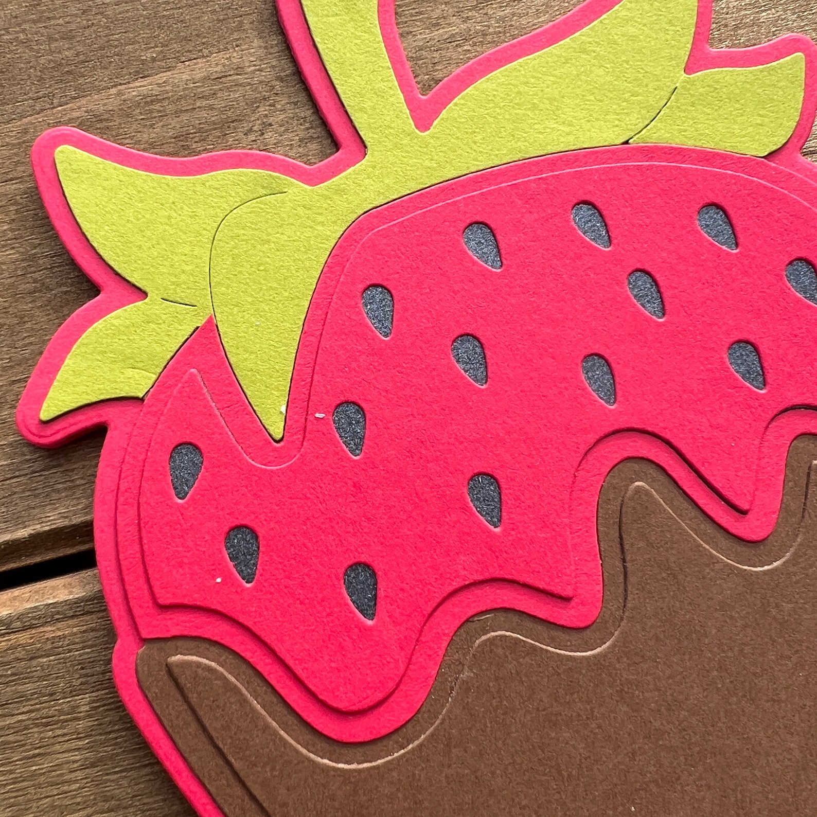 Strawberry Shaped Card, Strawberry Card, Summer Fruit Card, Strawberry ...