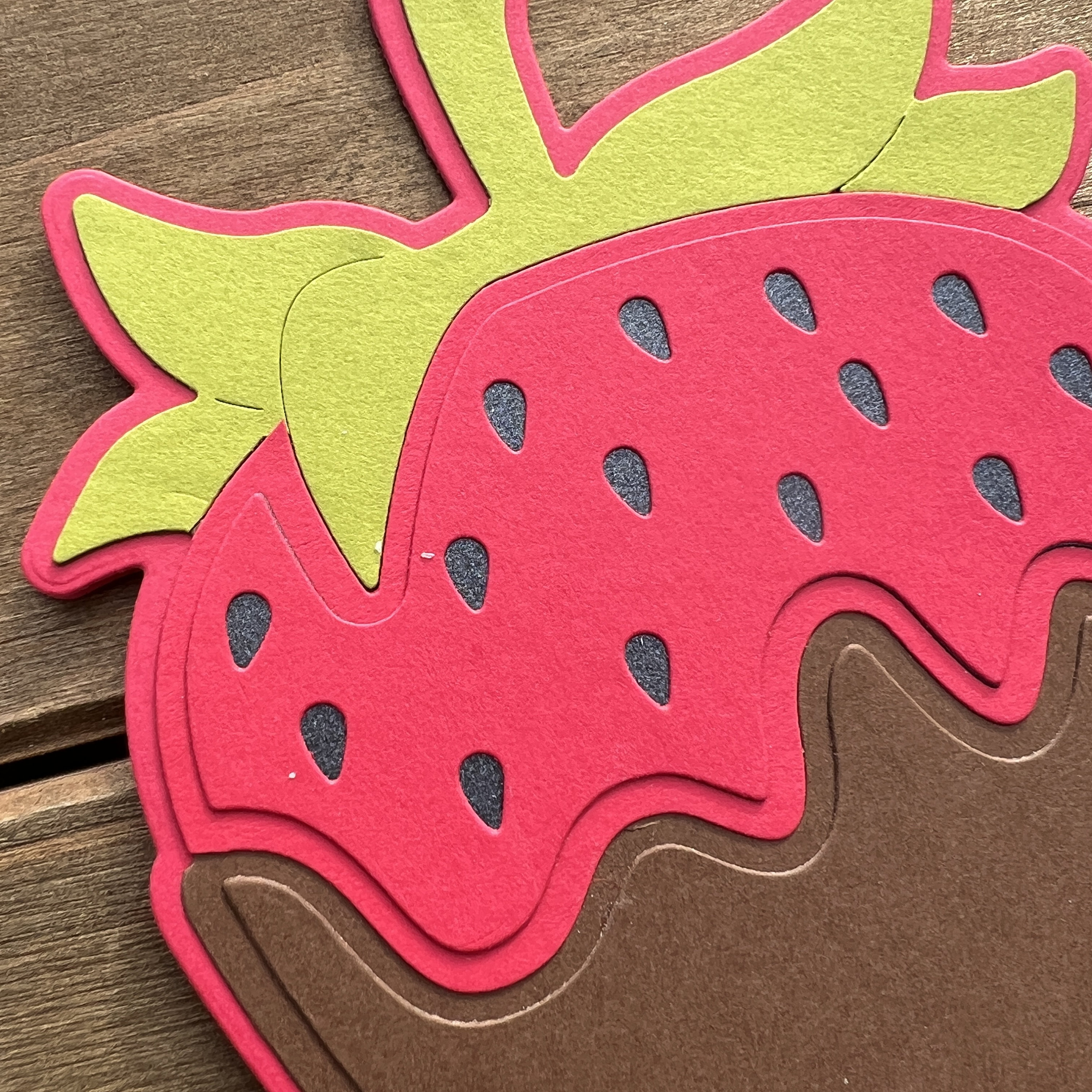 Strawberry Shaped Card, Strawberry Card, Summer Fruit Card, Strawberry ...