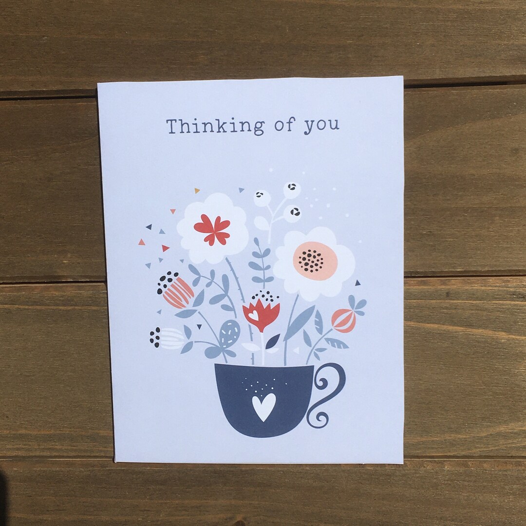 Teacup Card, Tea Party Card, Tea Party Shower, Thinking of You Card ...