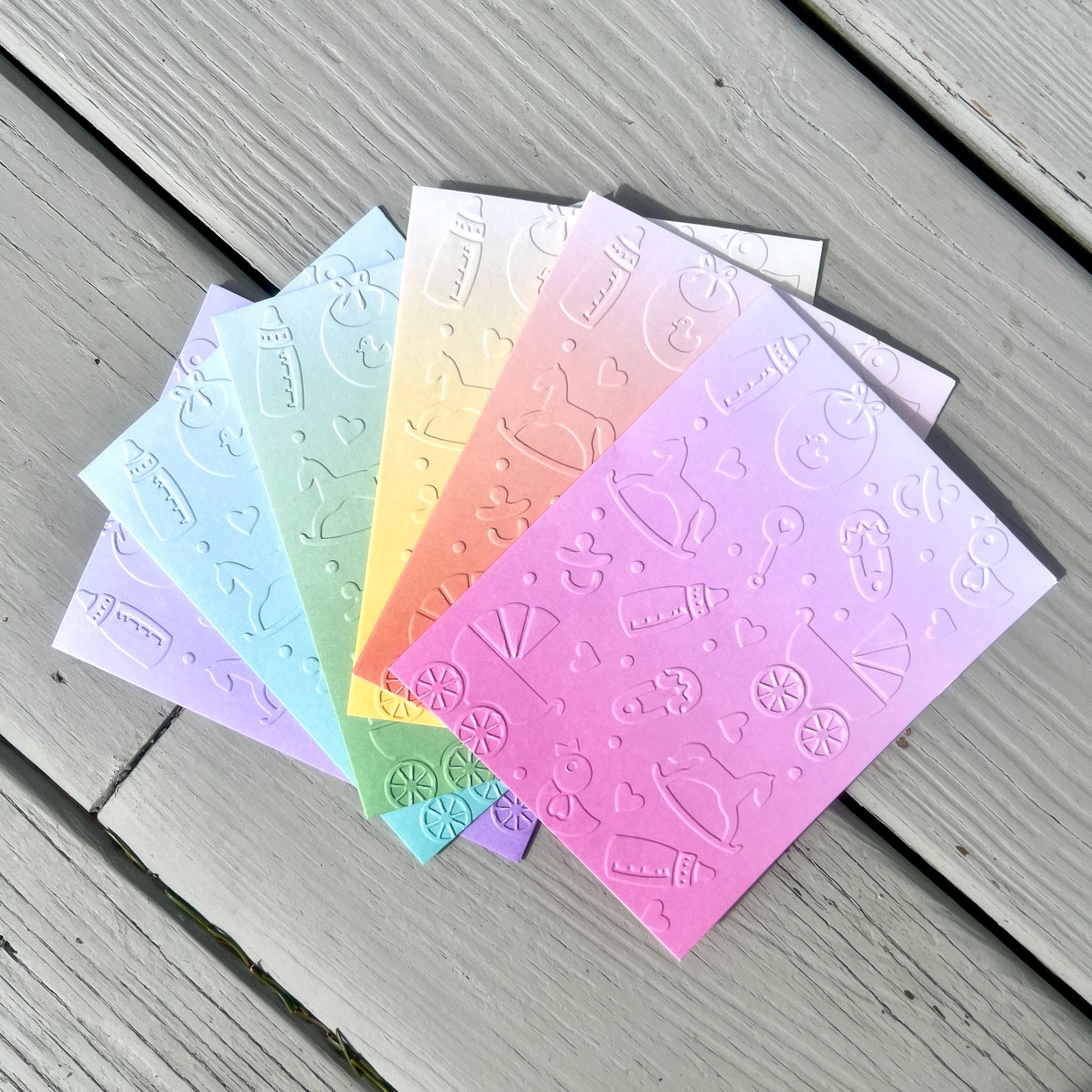 Baby Card Bulk Set, 6 Pack Baby Cards, Blank Baby Shower Cards, Blank ...