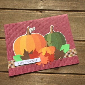 Fall Pumpkin Card, Hello Pumpkin Card, Blank Fall Card, Thanksgiving ...