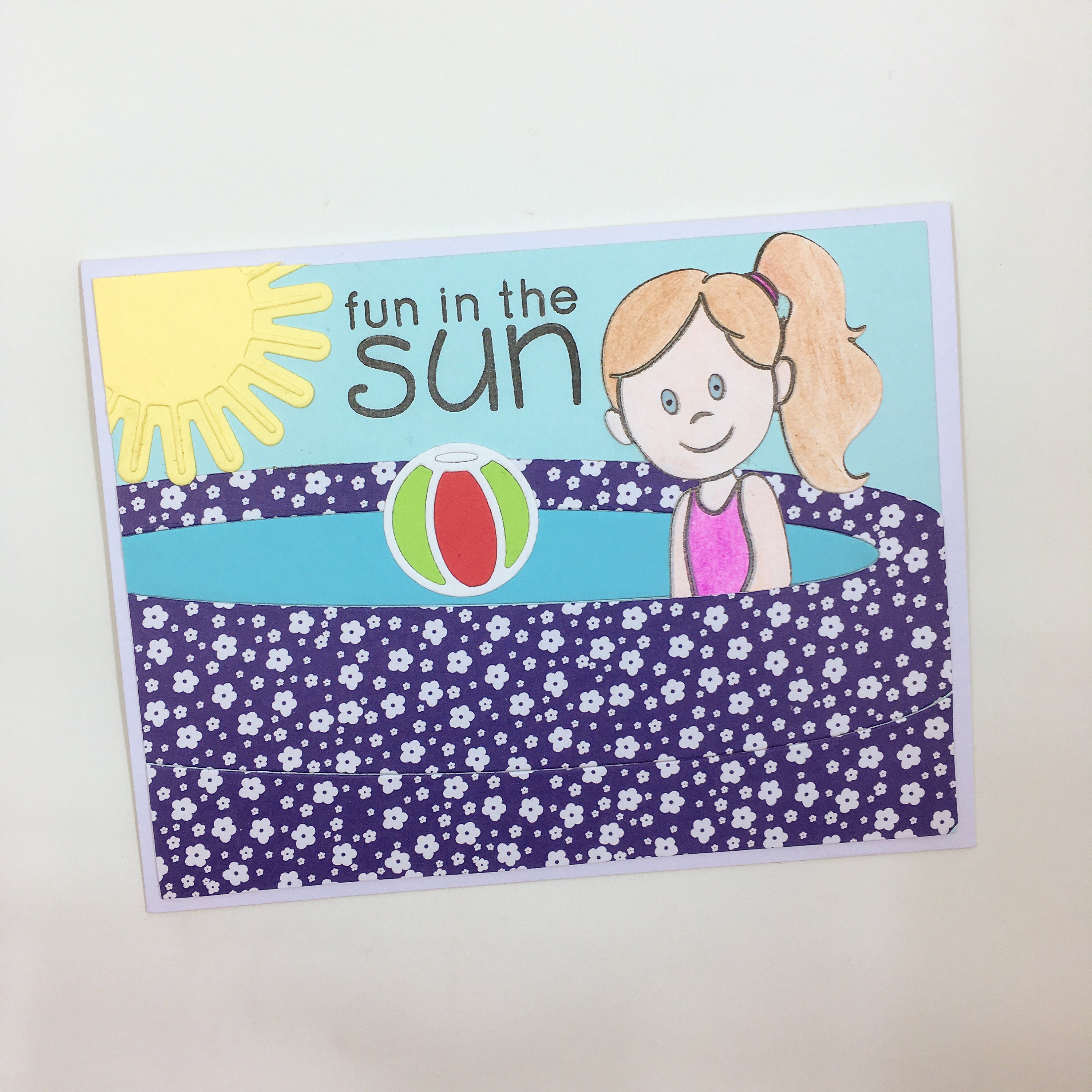 Pool Party Card, Summer Birthday Card, Summer Pool Party, Pool Party ...