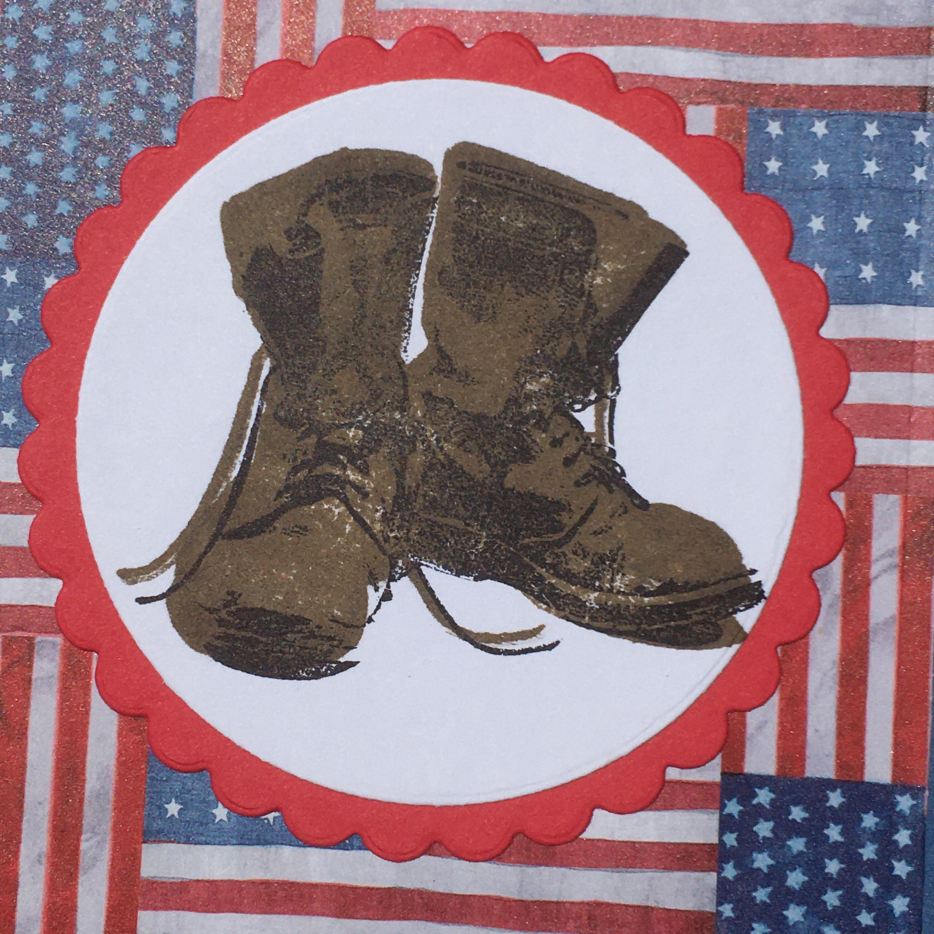 Troops Card, Military Support Card, Care Package Card, 4th of July Card ...