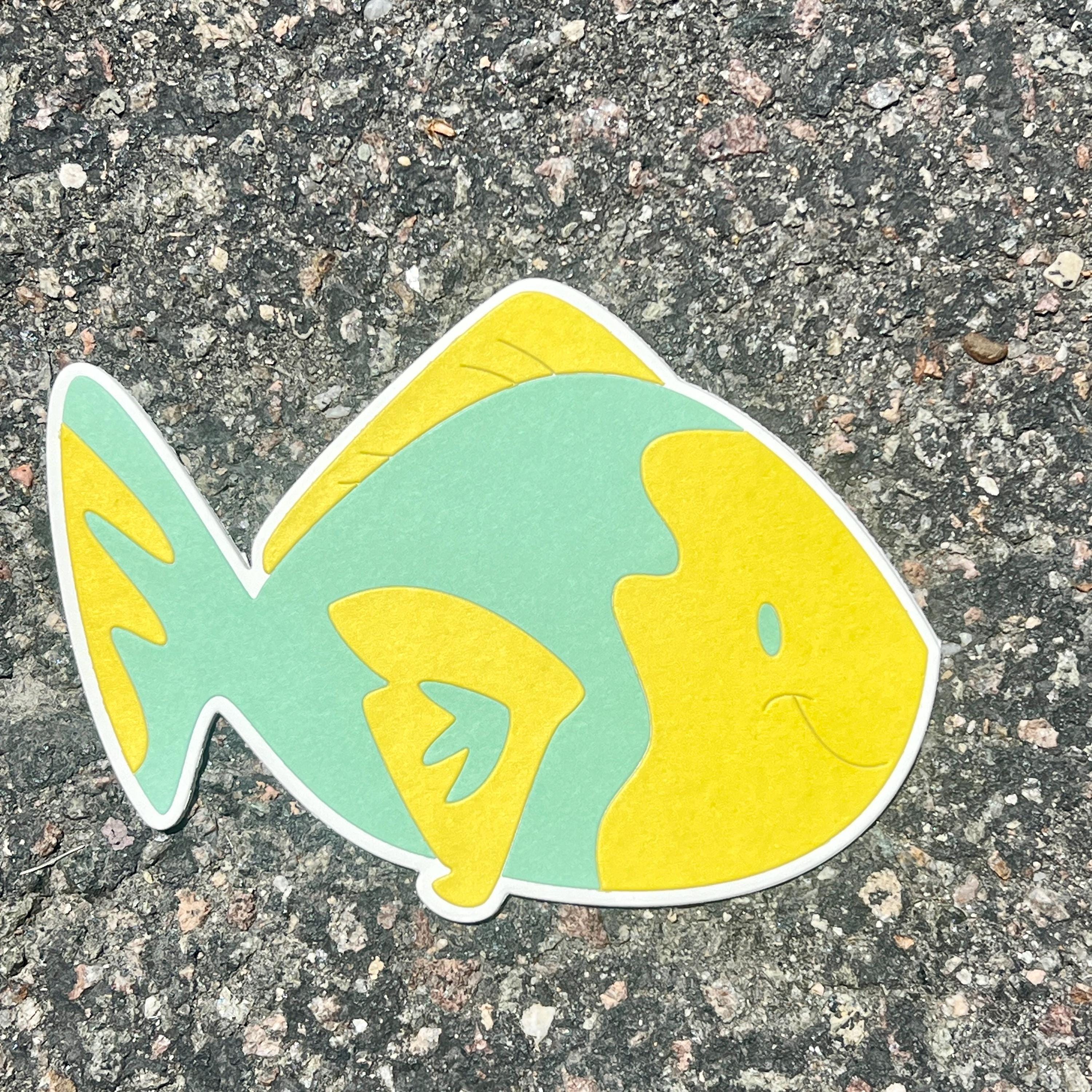 Tropical Fish Card, Fish Shaped Card, Fisherman Card, Tropical Card ...