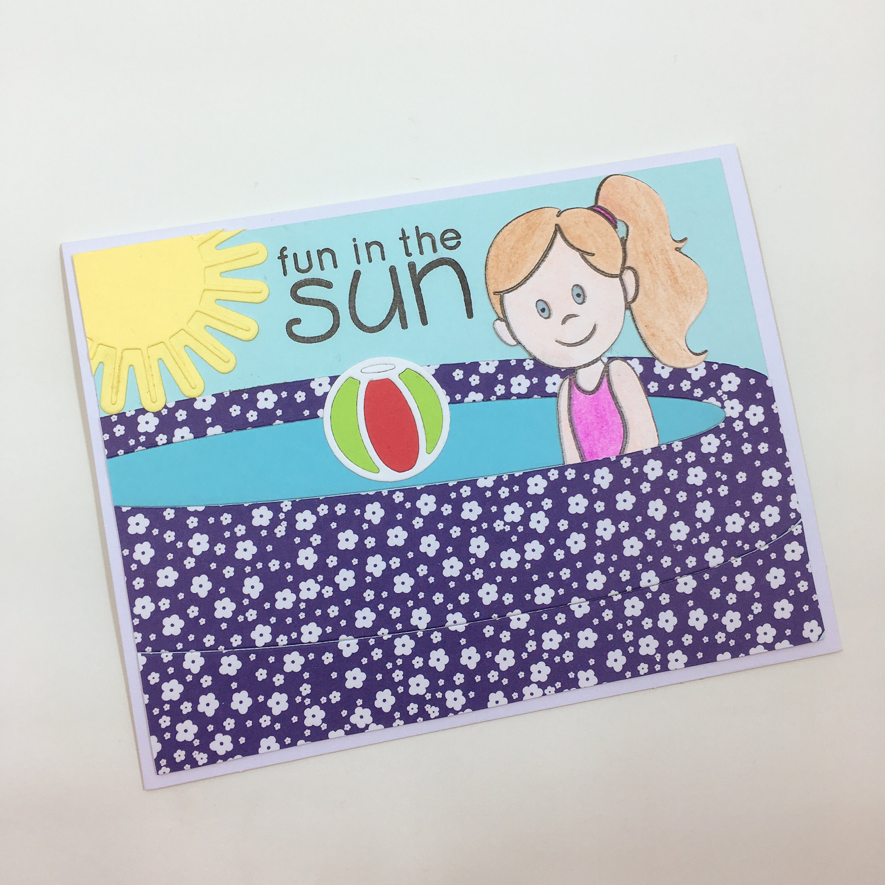 Pool Party Card, Summer Birthday Card, Summer Pool Party, Pool Party ...