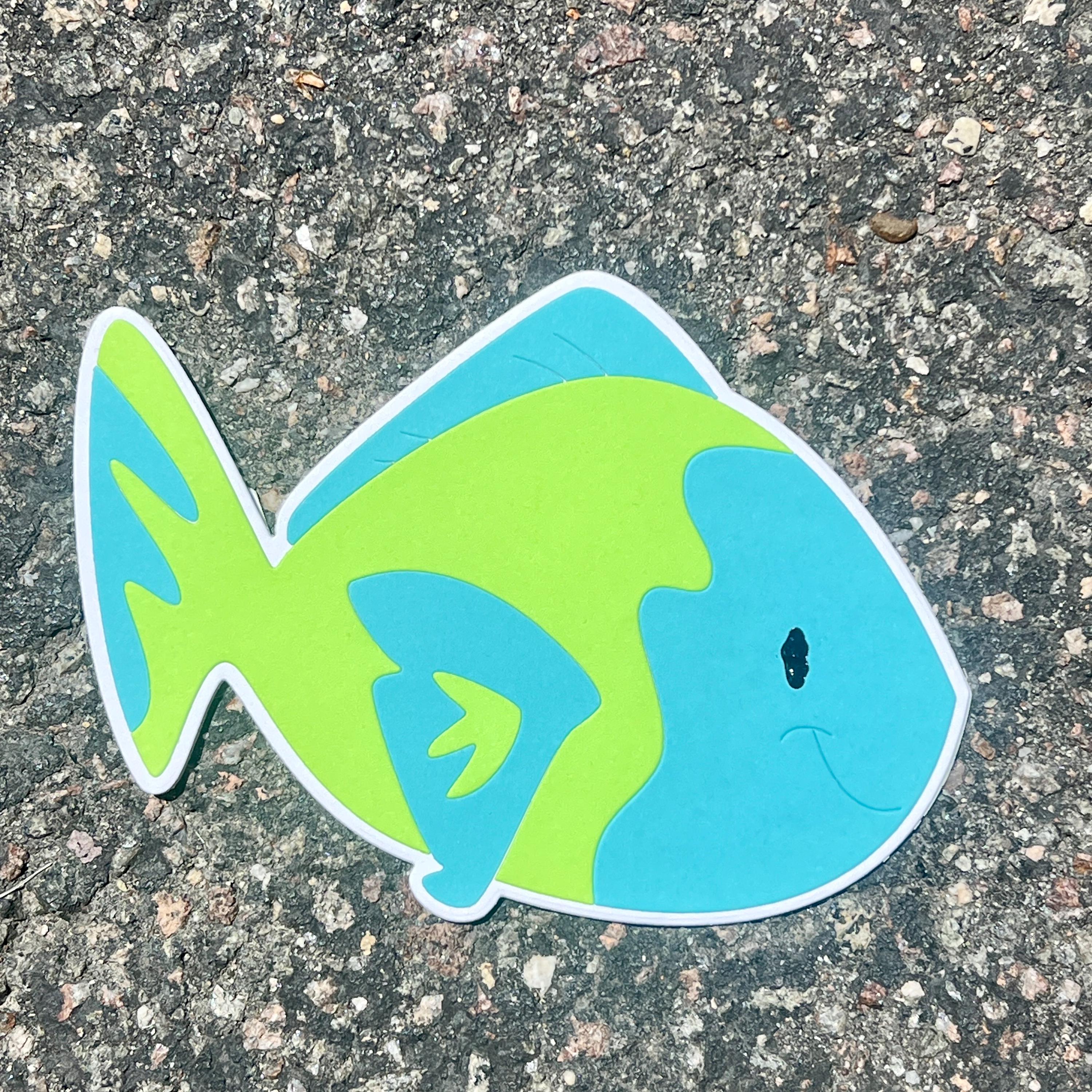 Tropical Fish Card, Fish Shaped Card, Fisherman Card, Tropical Card ...