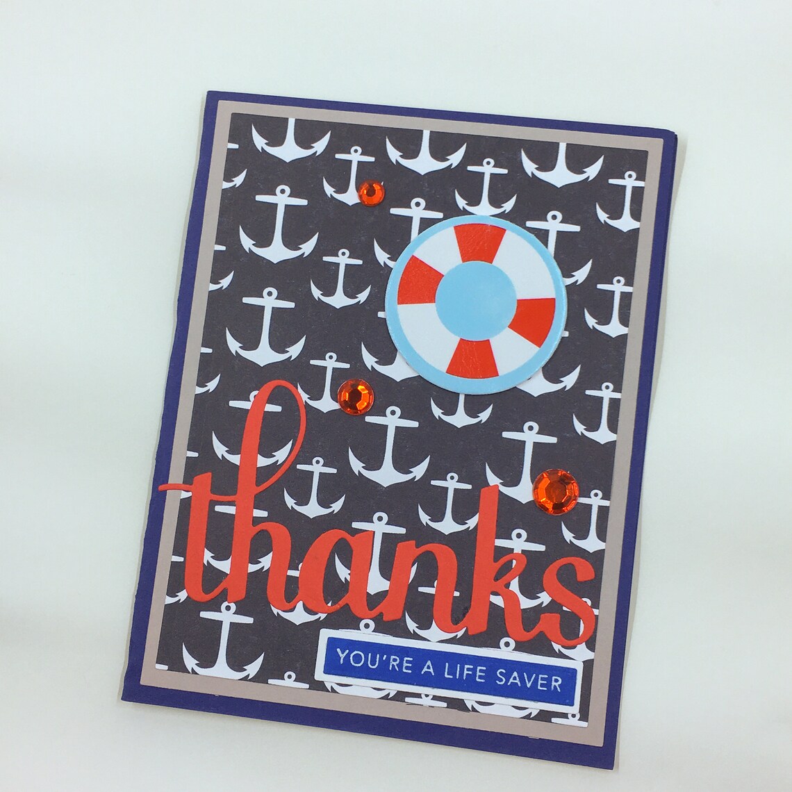 Thanks for Being a Life Saver Thank You Card Thanks Card - Etsy